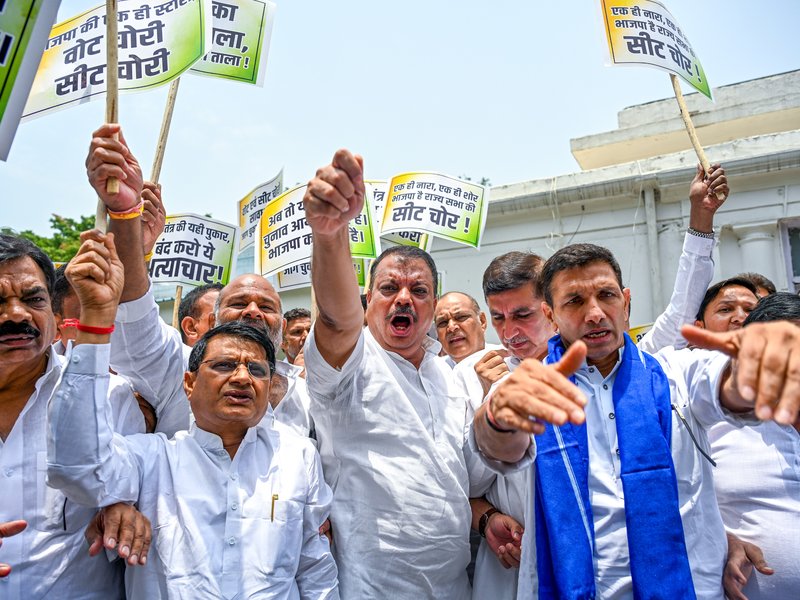 'Prepared to be arrested': Jitu Patwari as Congress protests against ...