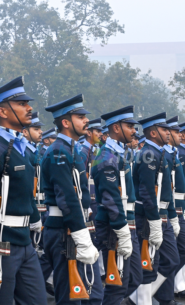 ICG Contingent Marches During Republic Day Rehearsal